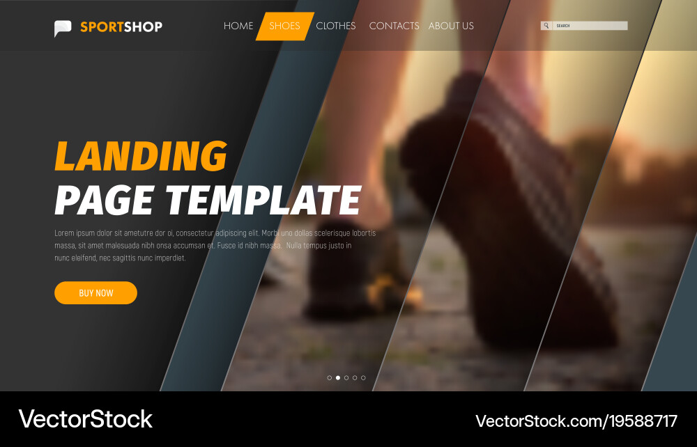 Template header with diagonal elements for photo Vector Image