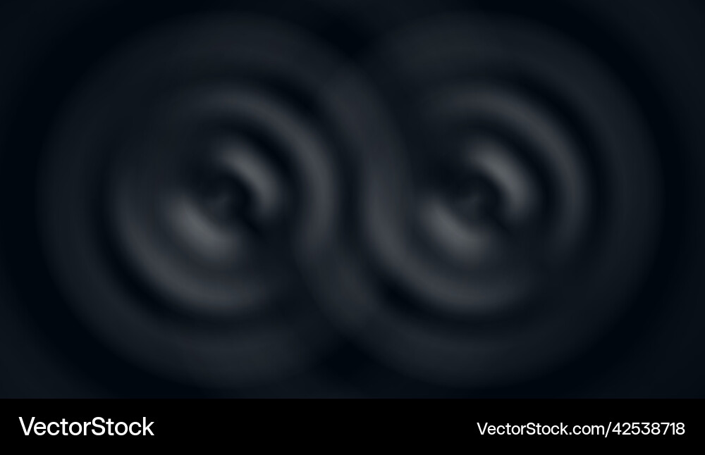 2d interference circle waves drop curved surface Vector Image