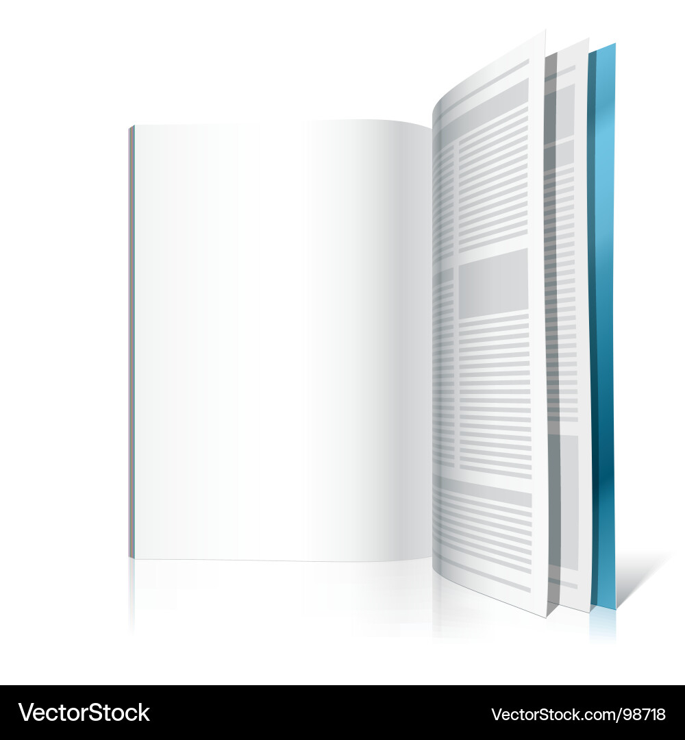 Blank magazine page Royalty Free Vector Image - VectorStock