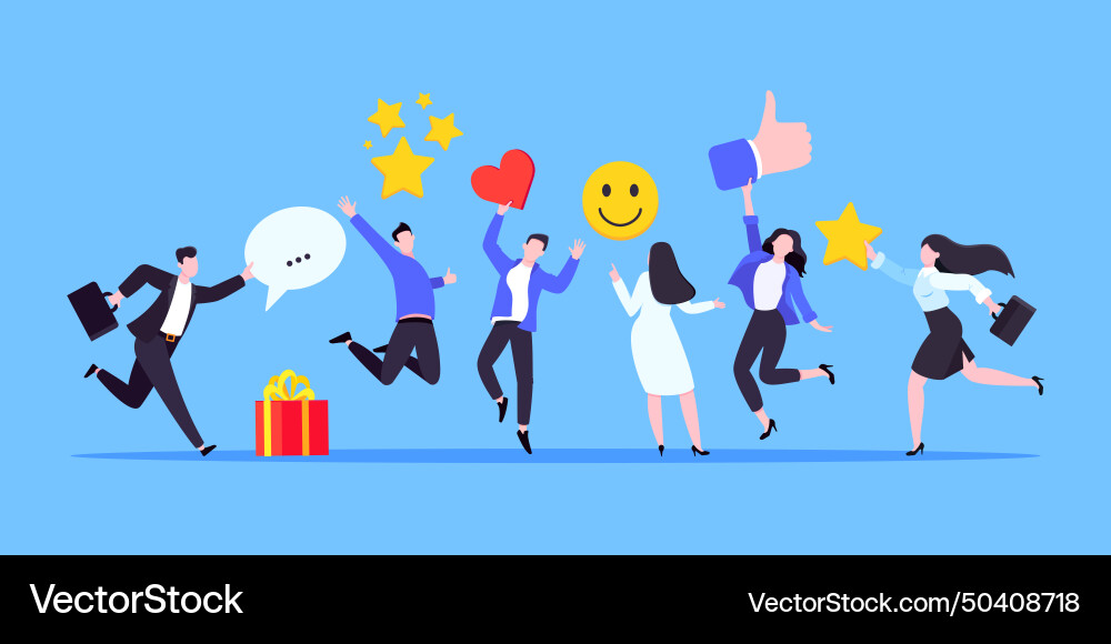 Employee feedback work satisfaction survey Vector Image