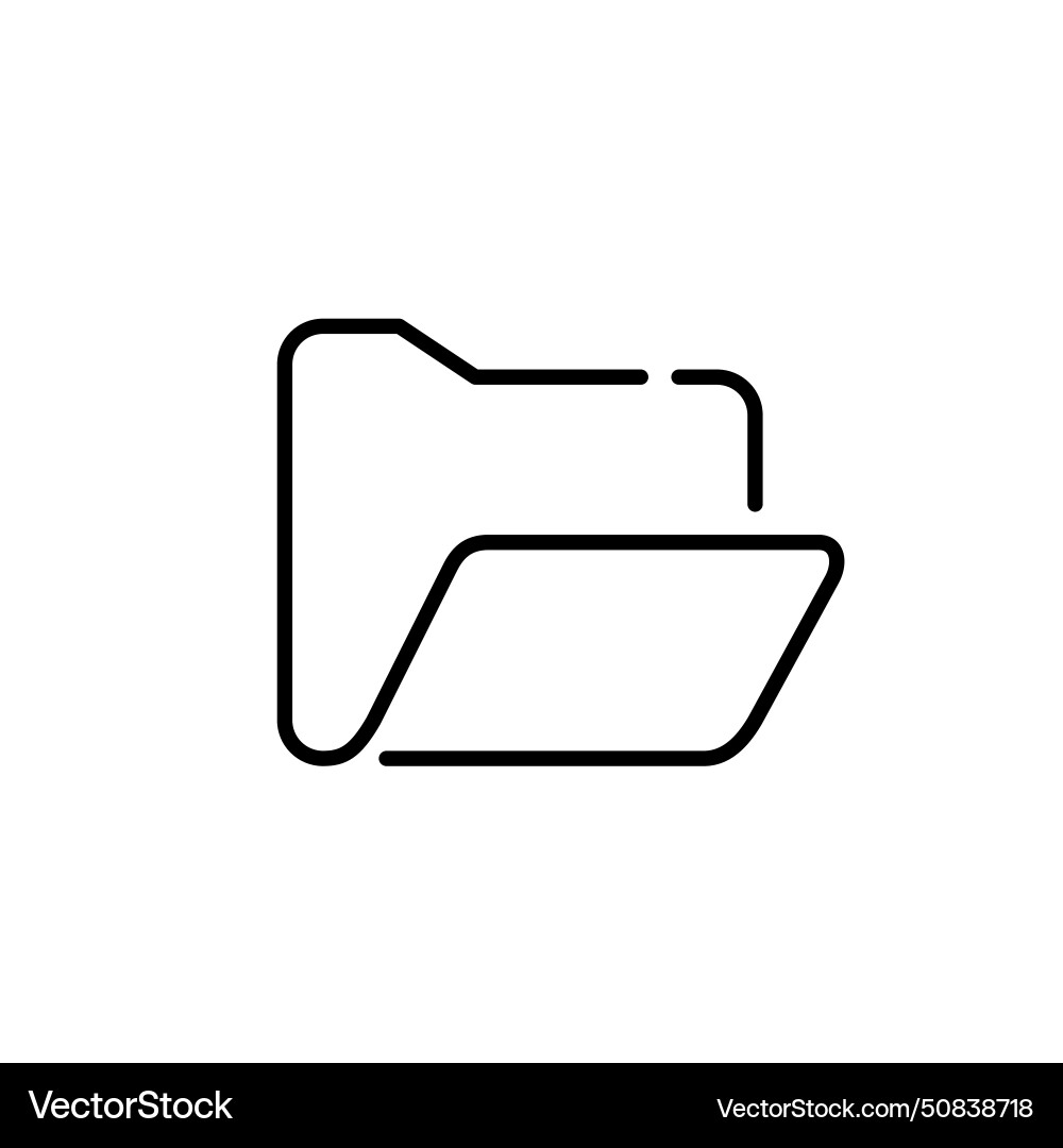 Open computer folder file access and sharing Vector Image