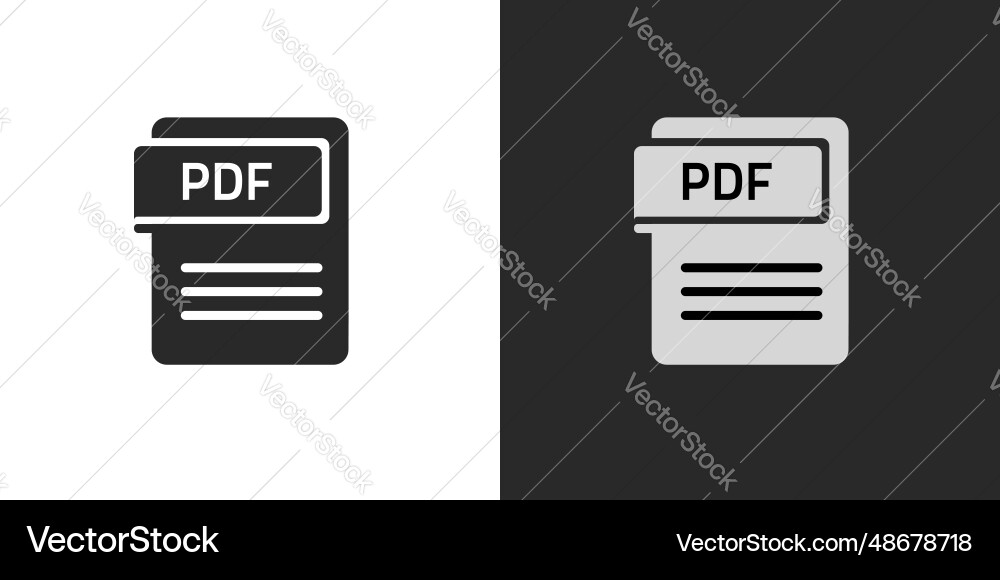 Pdf file icon download document graphic pictogram Vector Image