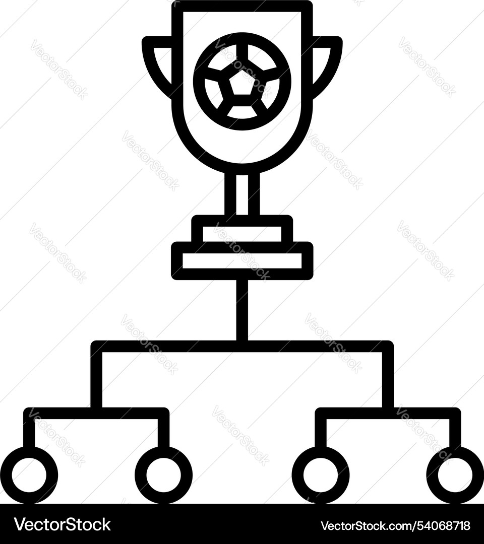 Playoff line icon design Royalty Free Vector Image
