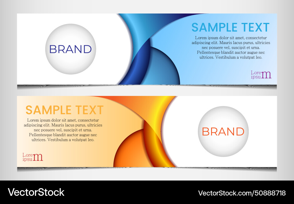 Sample banners for advertising Royalty Free Vector Image