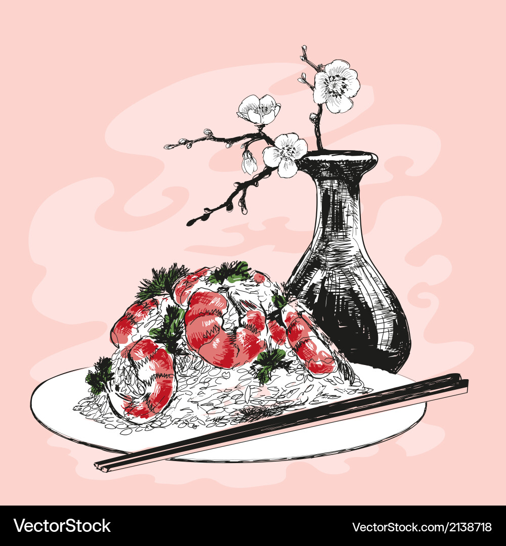 Still life hand drawn Royalty Free Vector Image