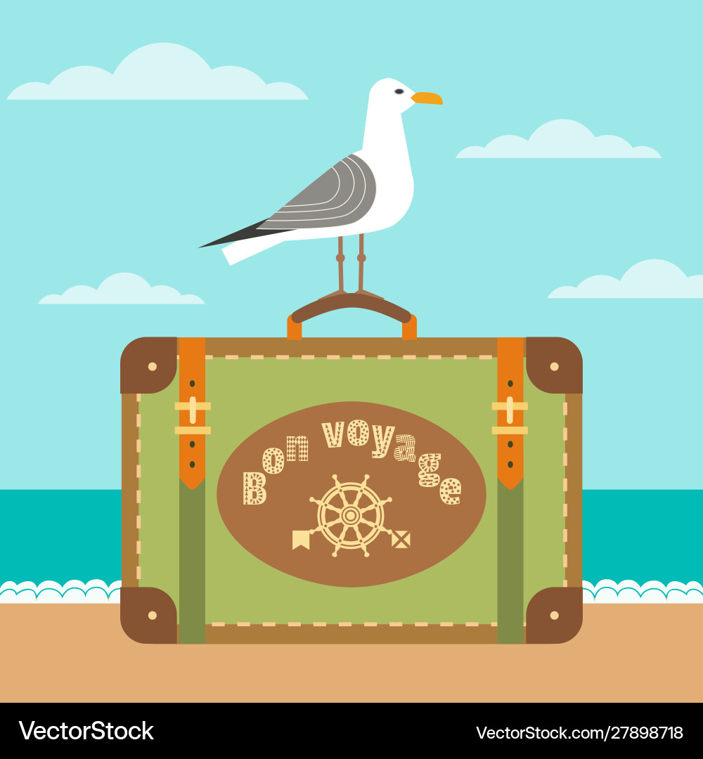 Travel vintage poster Royalty Free Vector Image