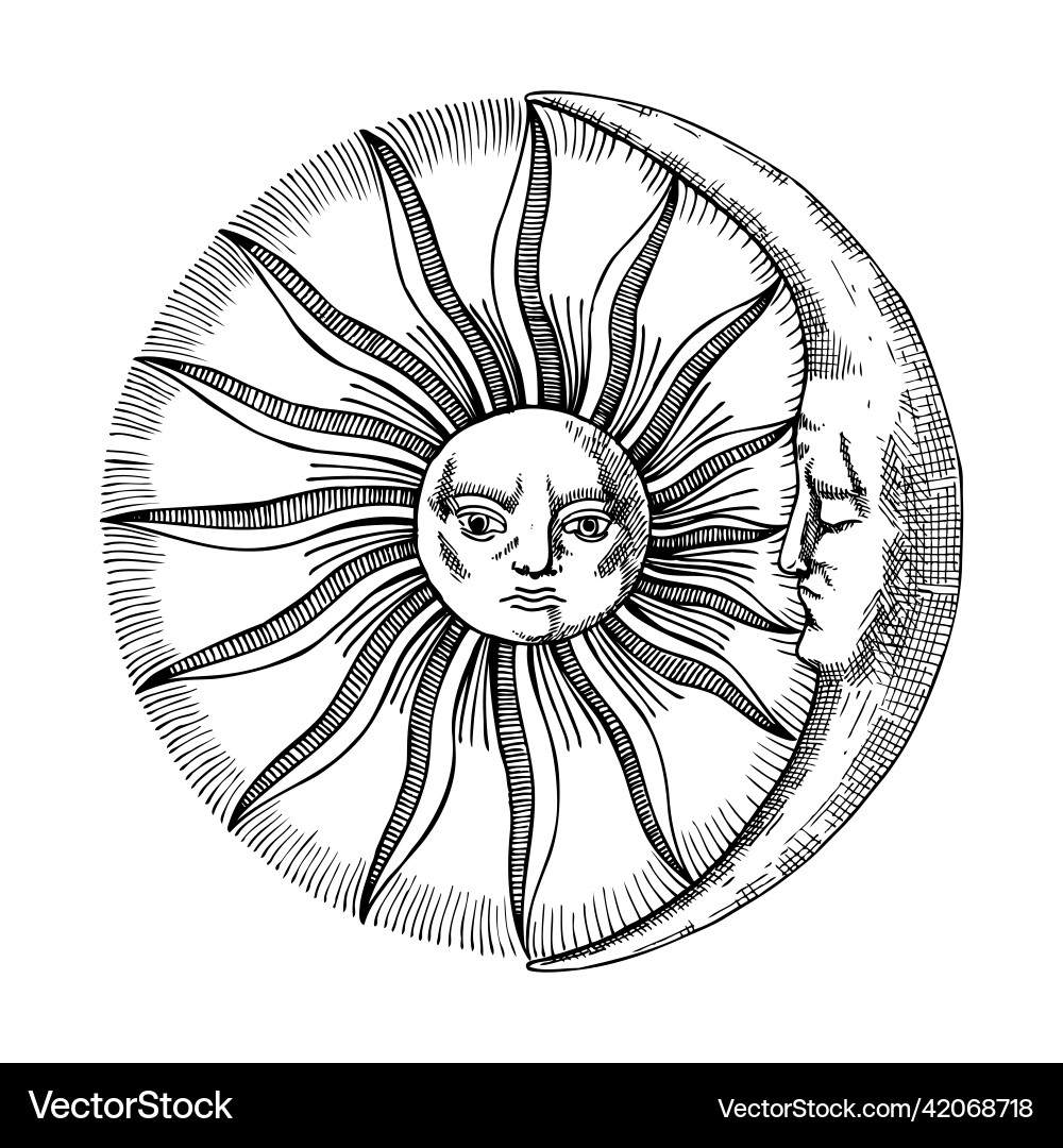 Vintage Sun Face