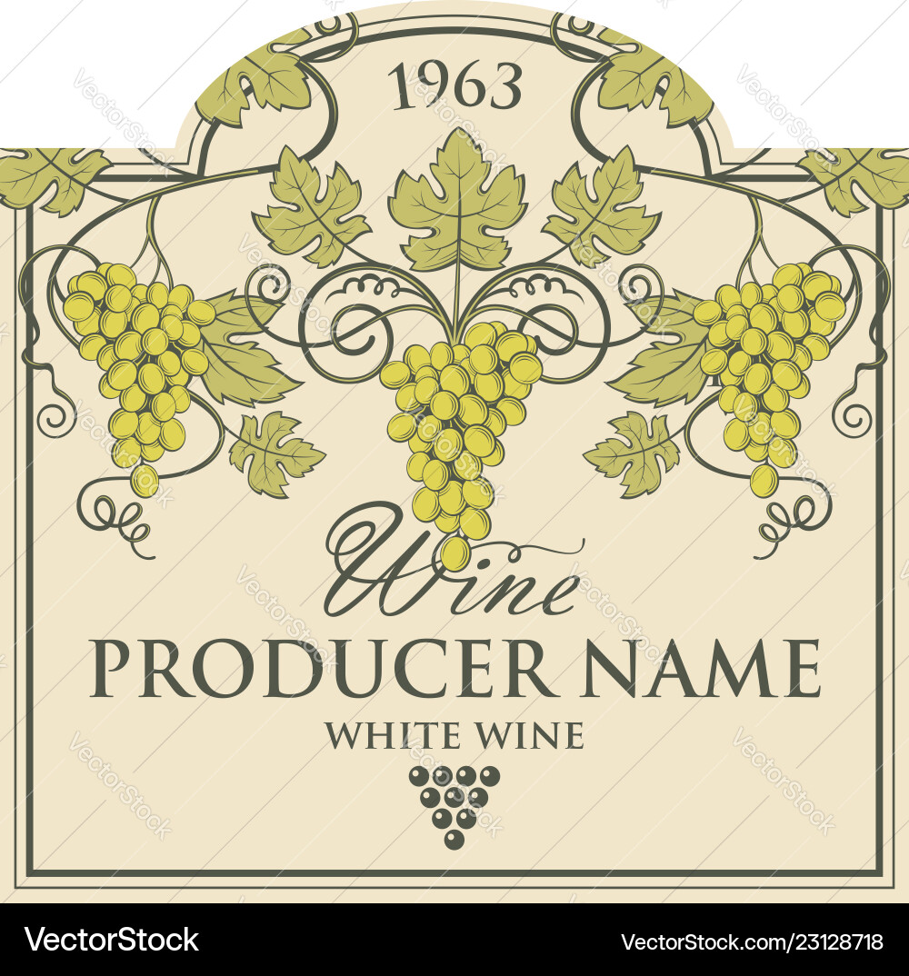 Vintage Wine Bottle Label Royalty Free Vector Image