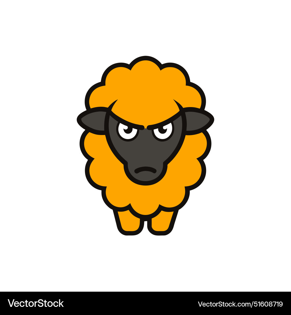 Barbados sheep angry icon Royalty Free Vector Image