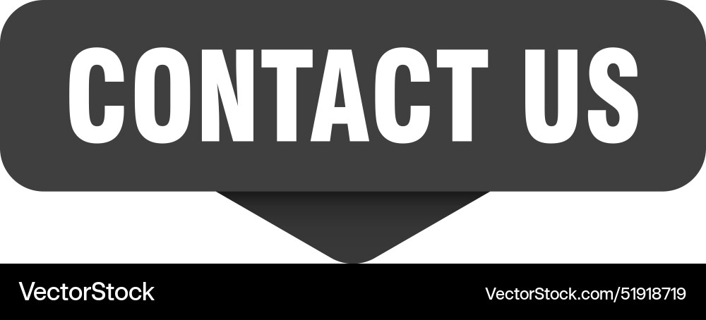 Contact us sticker sign on transparent Royalty Free Vector