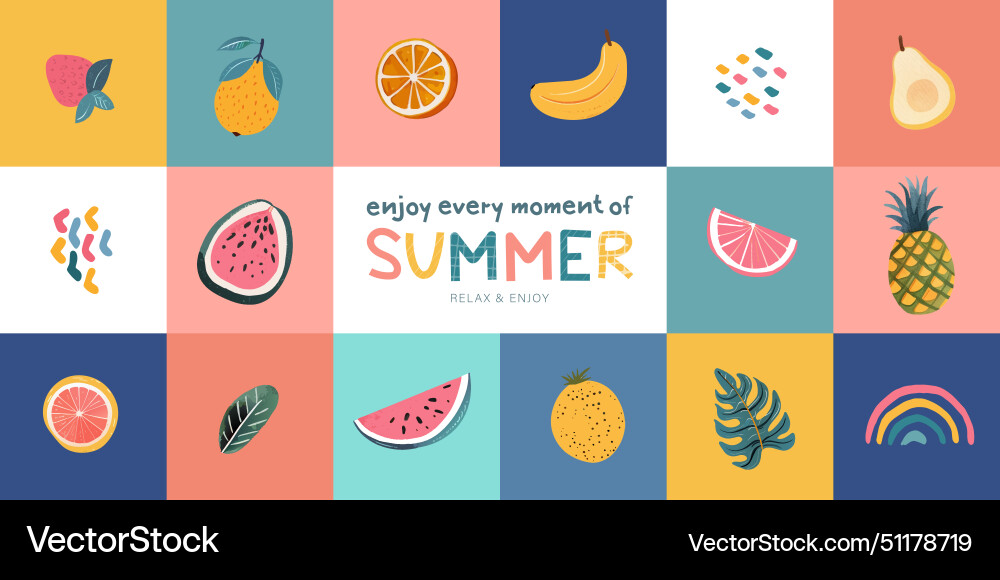 Enjoy every moment of summer relax Royalty Free Vector Image