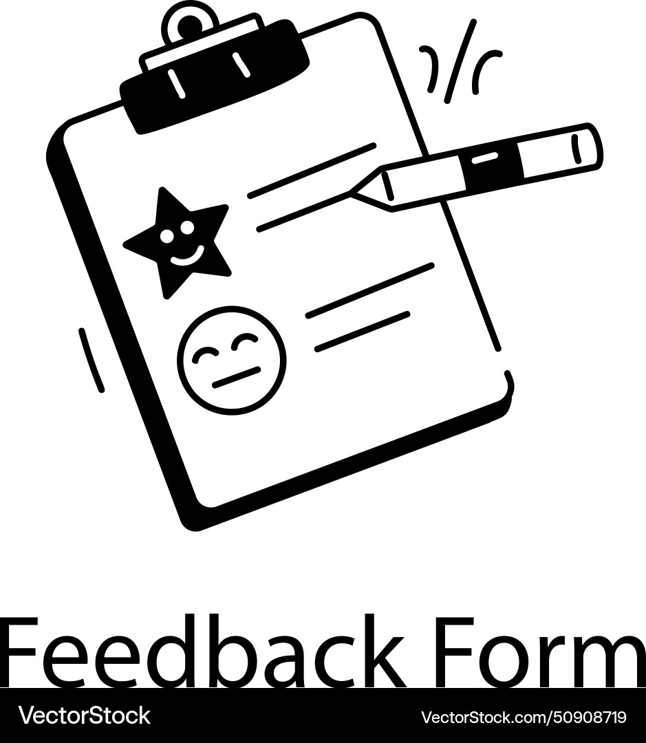 Feedback form Royalty Free Vector Image - VectorStock
