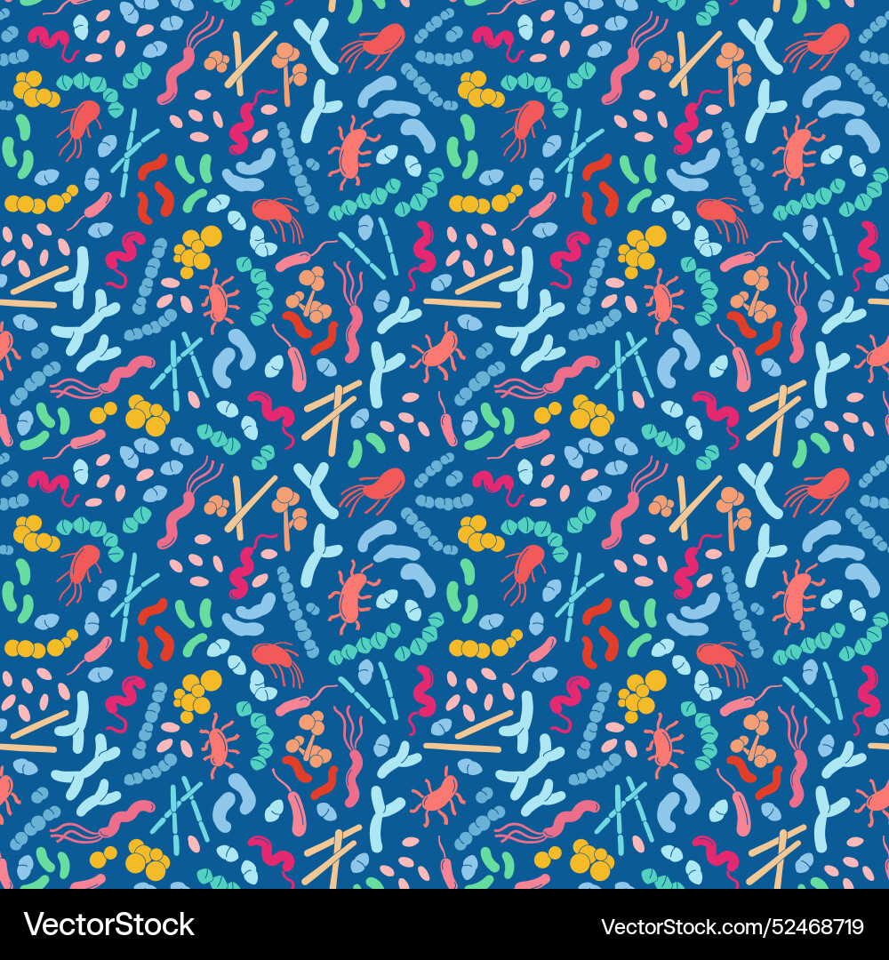 Of microbiome bacteria Royalty Free Vector Image