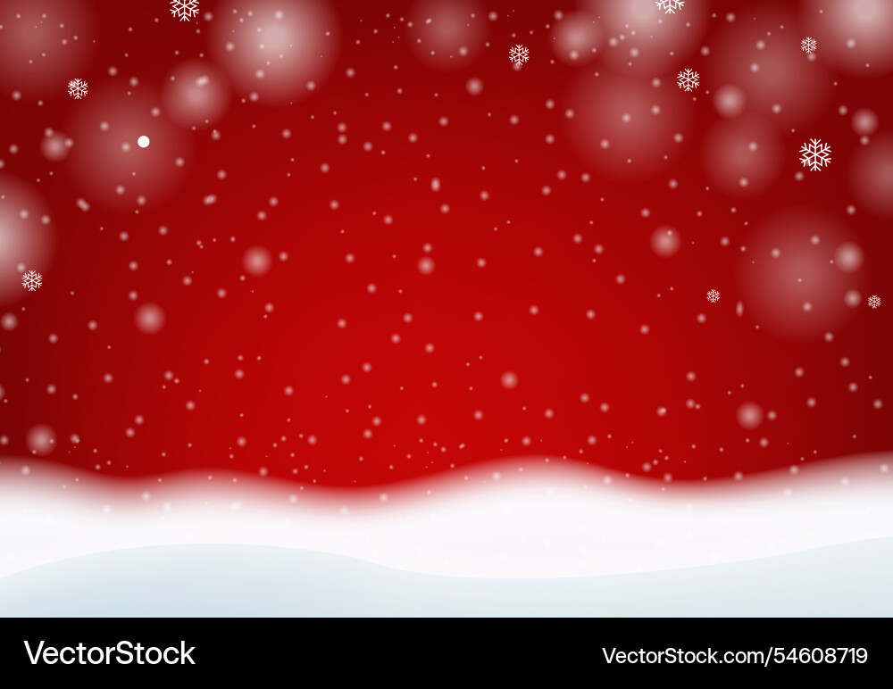 Winter christmas banner and snowfall border Vector Image