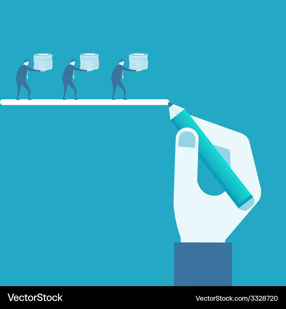 Business man carry money Royalty Free Vector Image