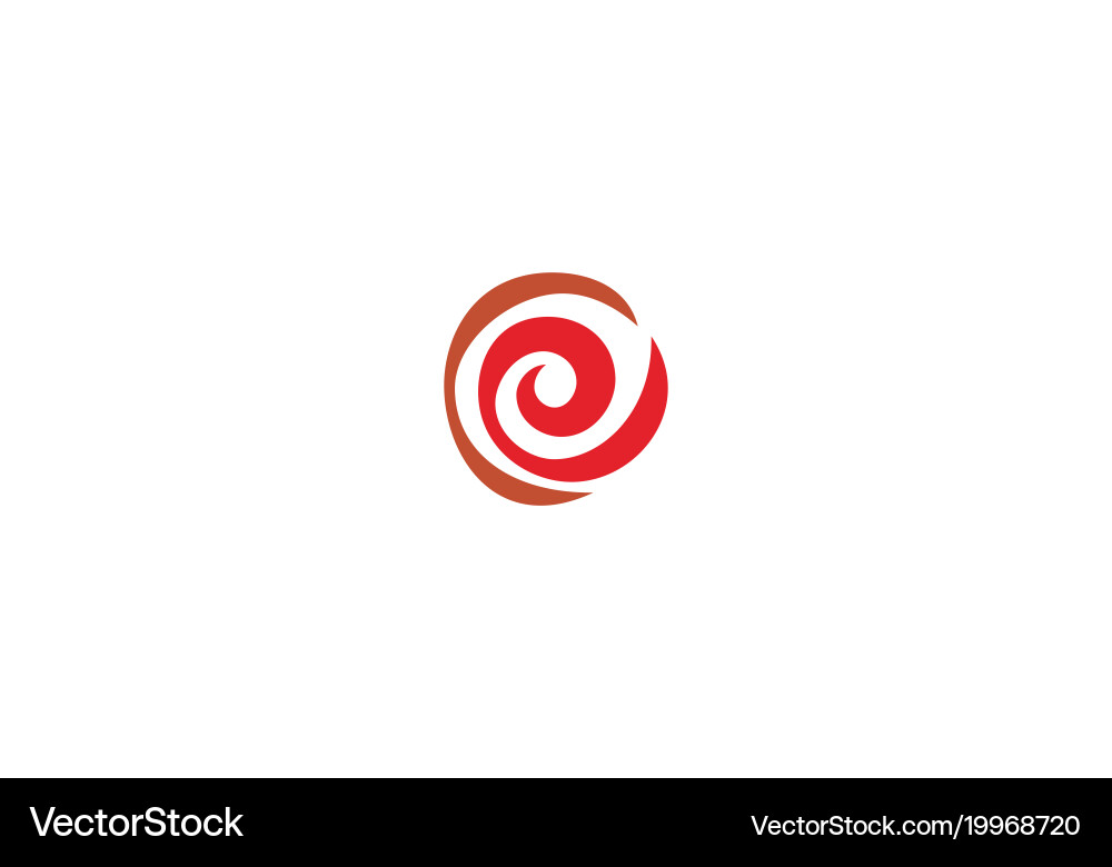 Circle red abstract logo Royalty Free Vector Image