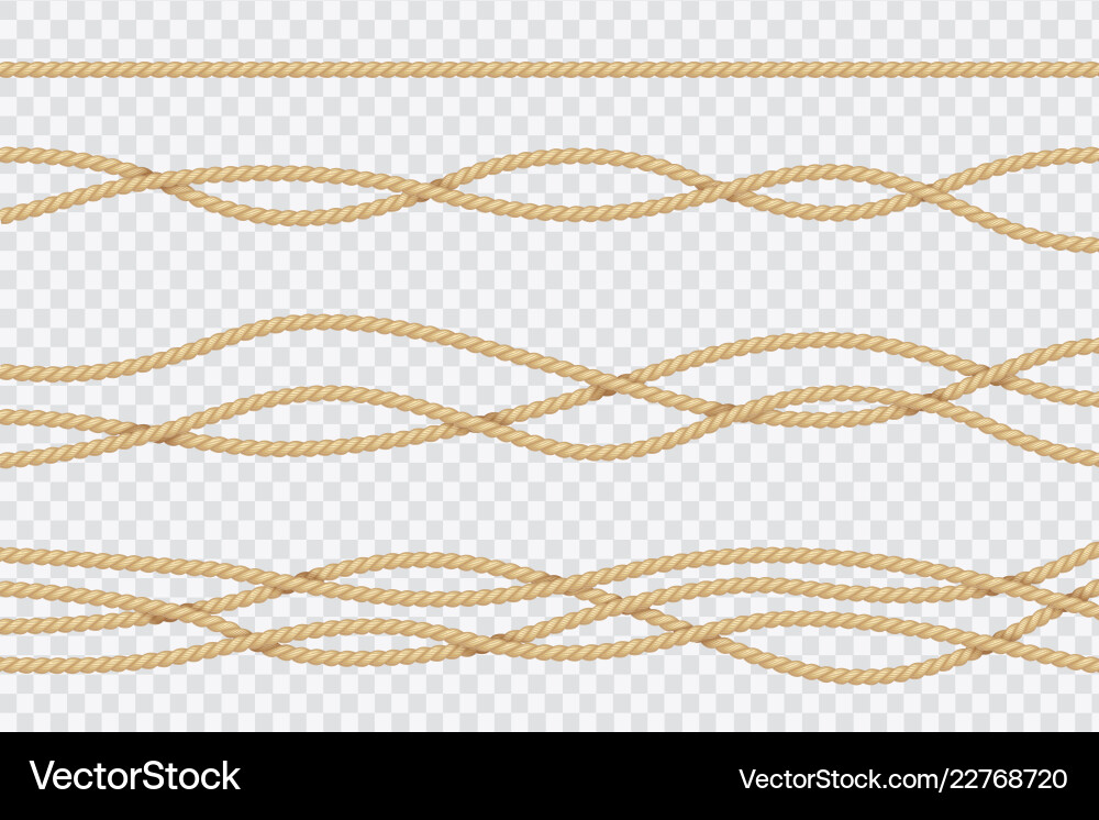 Detailed Rope Set - Nautical Cords Royalty Free Vector Image