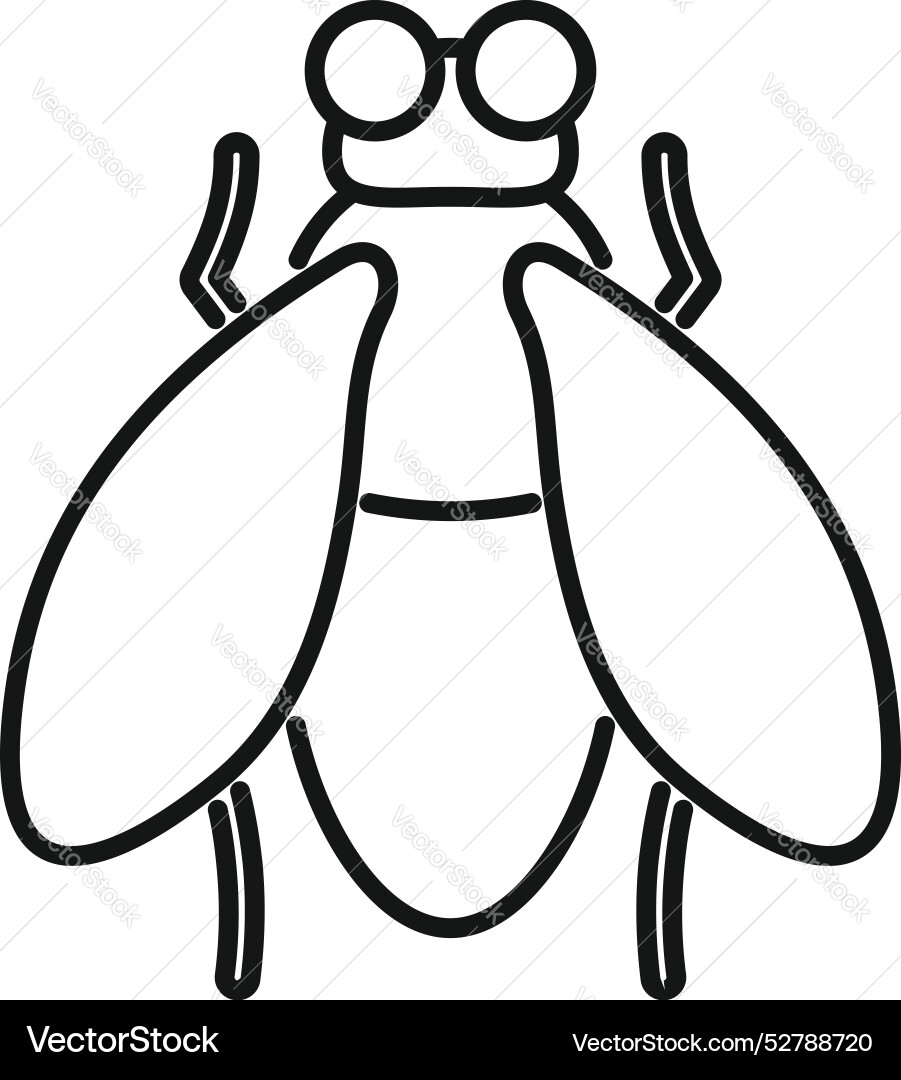 House fly insect spreading germs with big eyes Vector Image