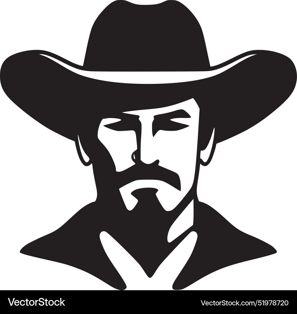 Western - black and white Royalty Free Vector Image