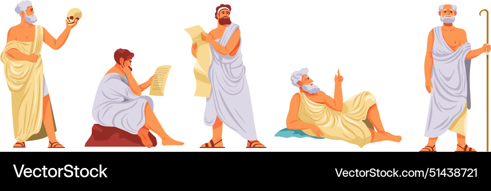 Ancient philosopher roman or greek philosophers Vector Image