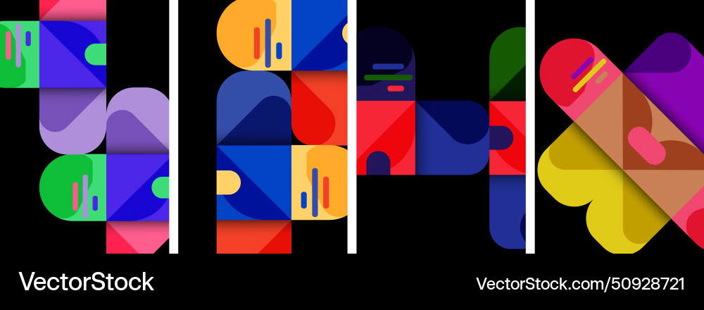 Balance movement geometric backgrounds poster Vector Image