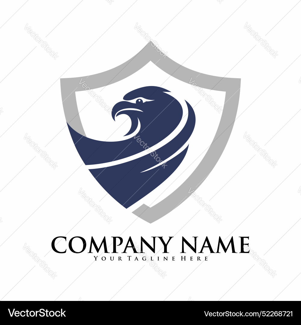 Eagle protect logo template Royalty Free Vector Image