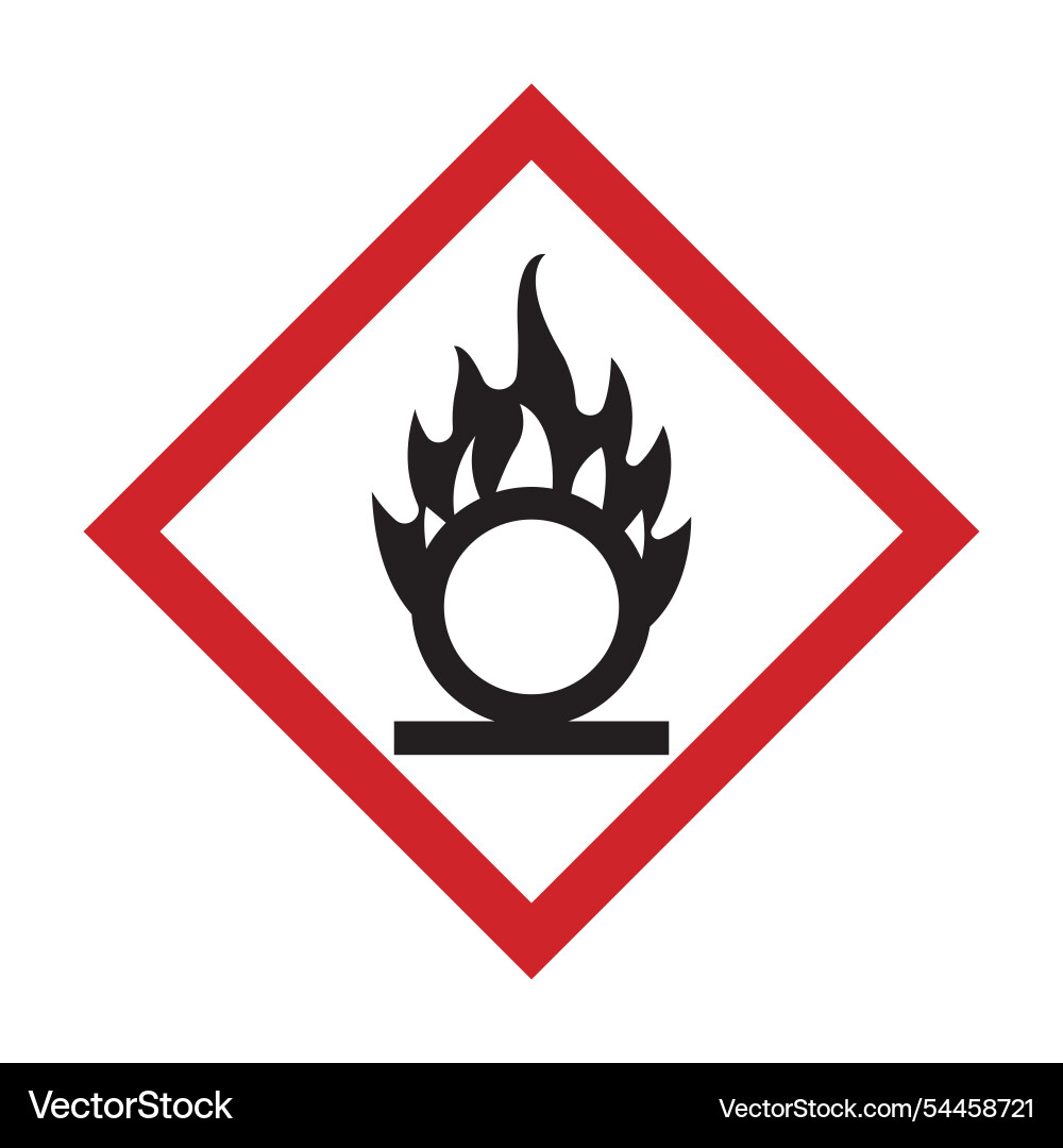 Easily oxidized sign icon Royalty Free Vector Image