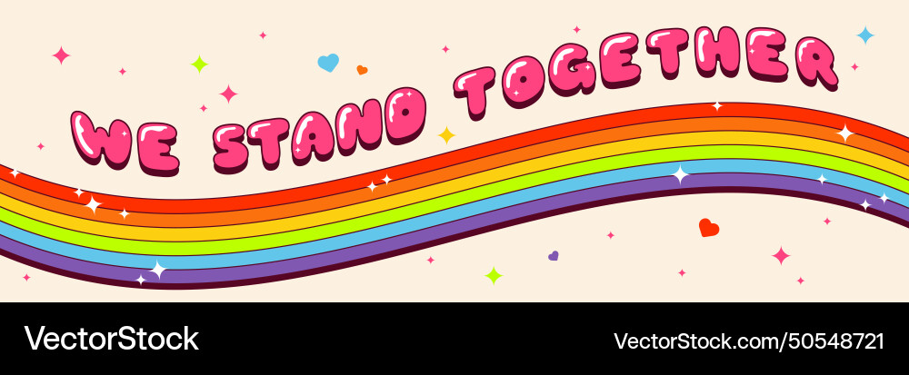 Lgbtq pride month banner design with flag Vector Image