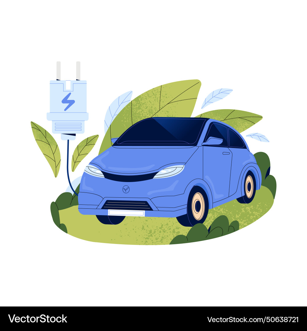 People use electric car ecologic clean automobile Vector Image