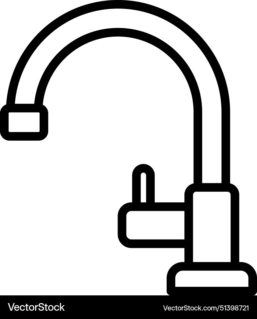 Sink faucet water icon kitchenware equipment Vector Image