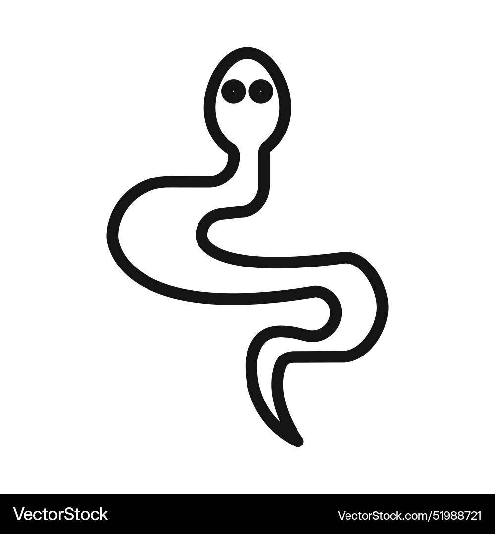 Snake icon mark in filled style Royalty Free Vector Image