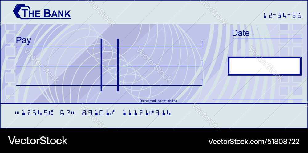 Blank cheque Royalty Free Vector Image - VectorStock