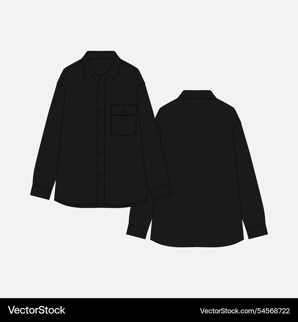 Button down long shirt Royalty Free Vector Image