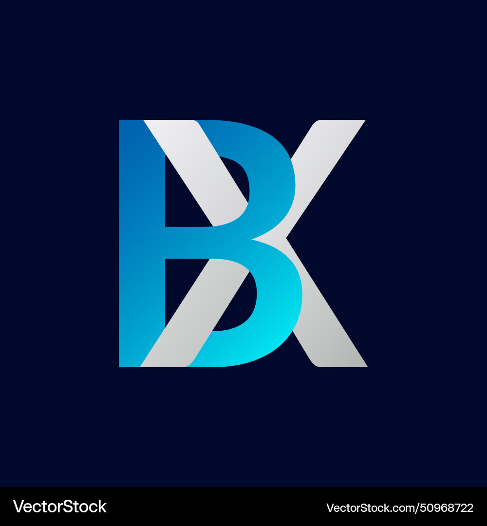 Bx letter logo design template Royalty Free Vector Image