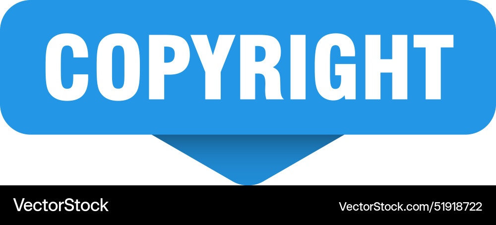 Copyright sticker copyright sign on transparent Vector Image