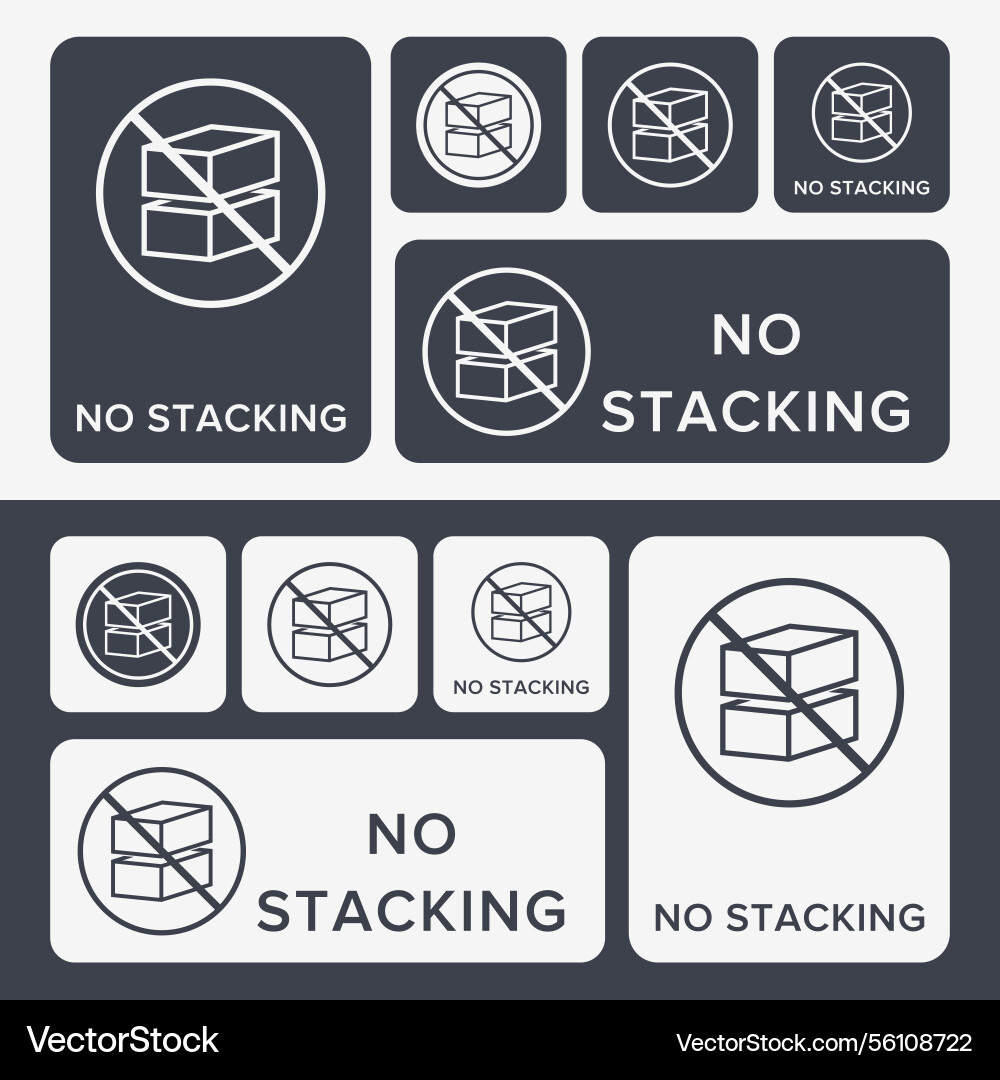 Do not stack packaging symbol sign and label Vector Image