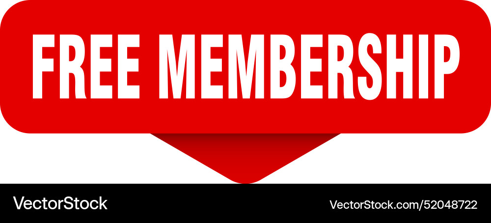 Free membership sticker sign Royalty Free Vector Image