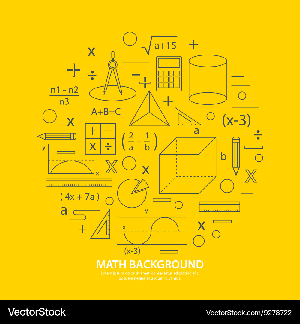 Math icon background Royalty Free Vector Image