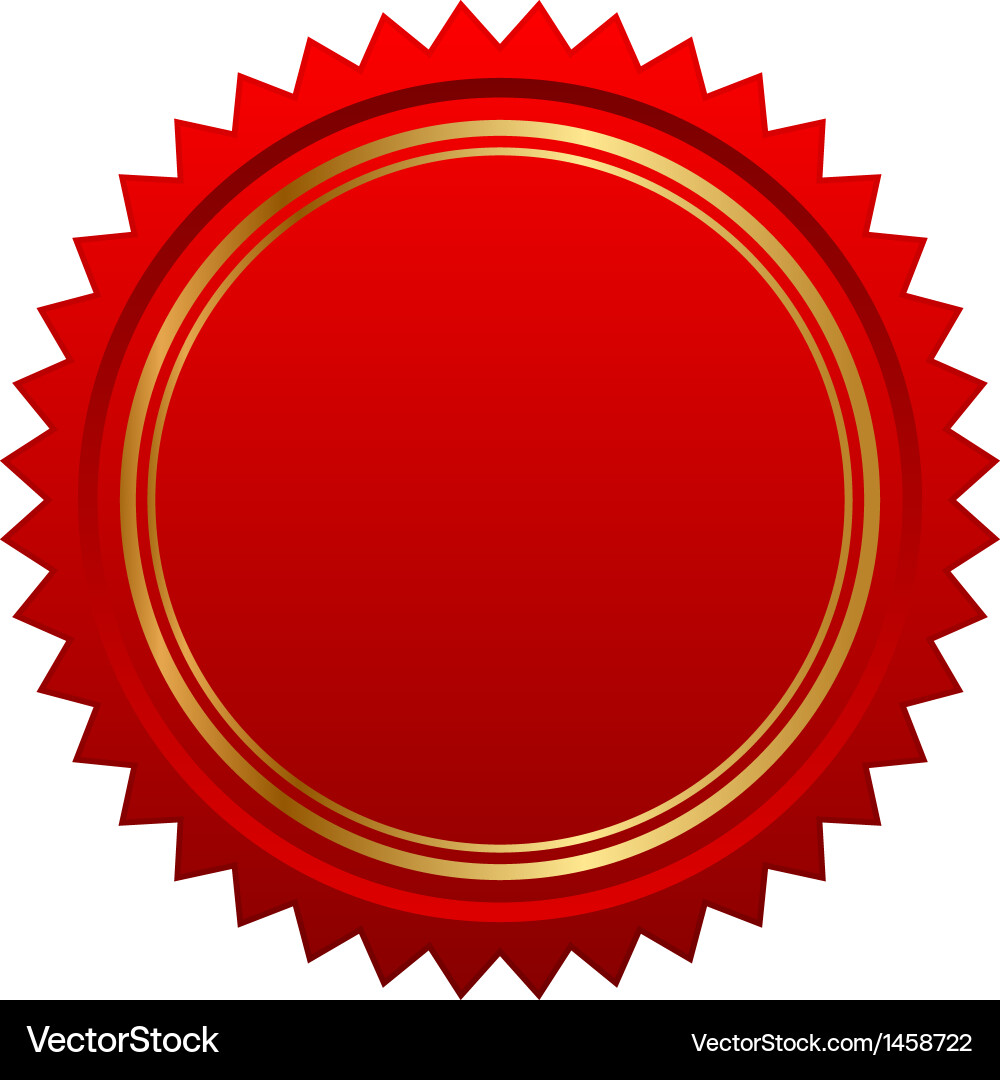 Red seal Royalty Free Vector Image - VectorStock Red seal Royalty Free Vector Image - VectorStock