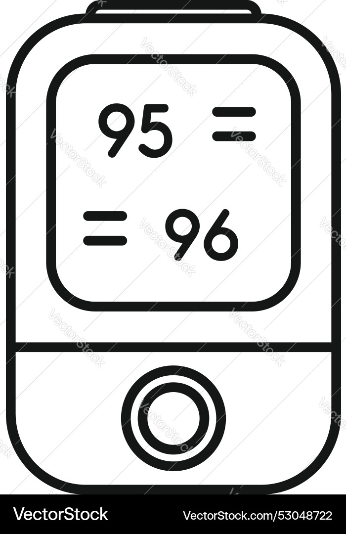 Smartwatch showing oxygen saturation icon Vector Image