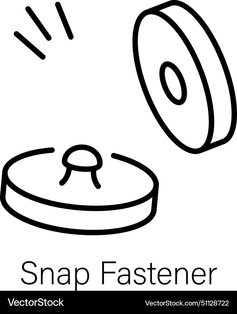 Snap fastener Royalty Free Vector Image - VectorStock