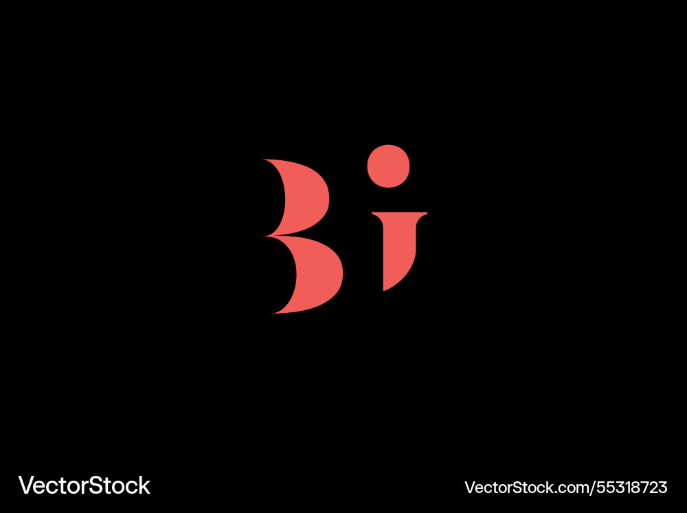 Abstract letter bg minimal logo design template Vector Image