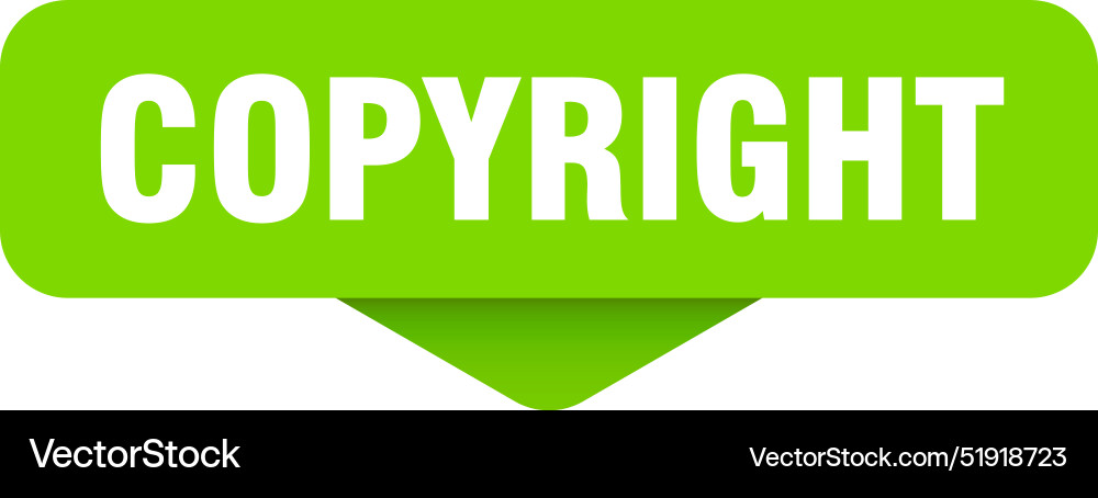 Copyright sticker sign on transparent Royalty Free Vector