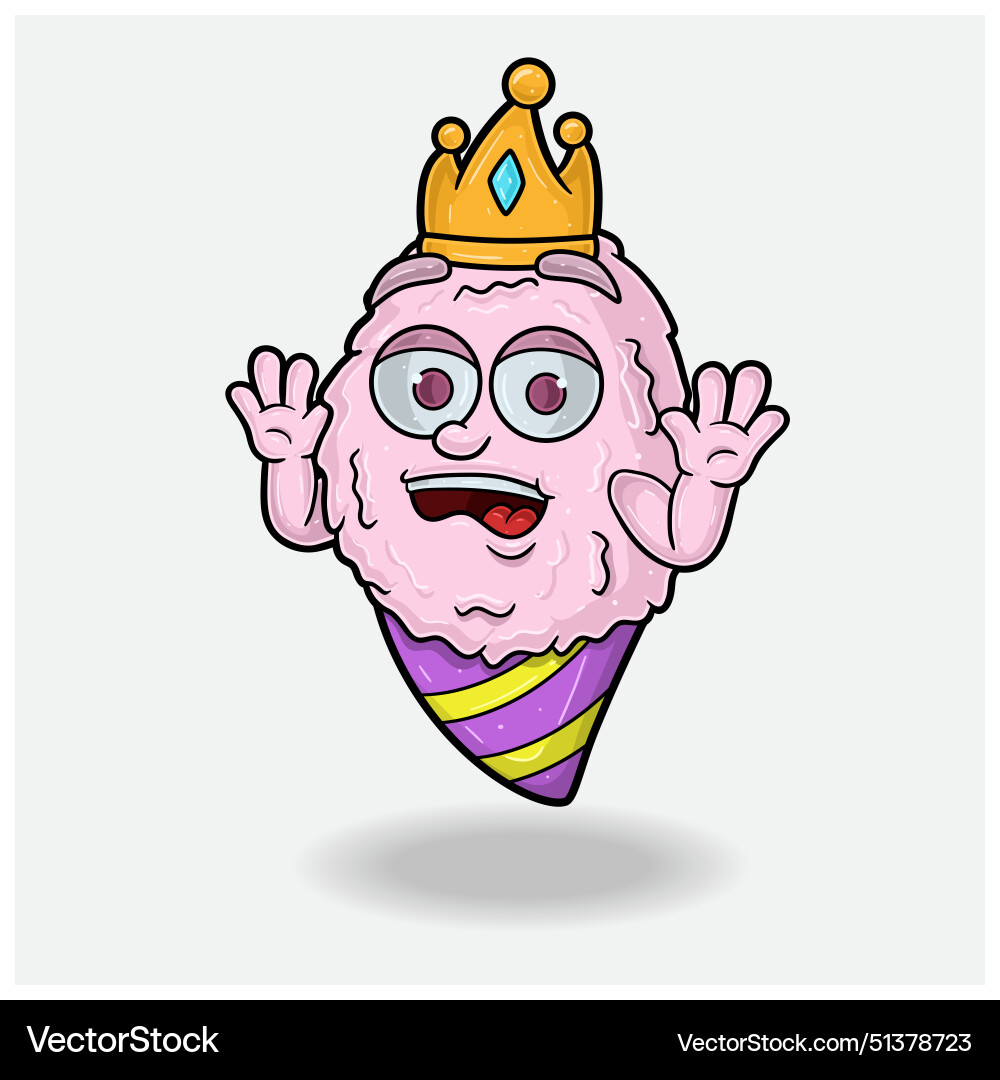 Cotton candy cartoon with shocked expression Vector Image