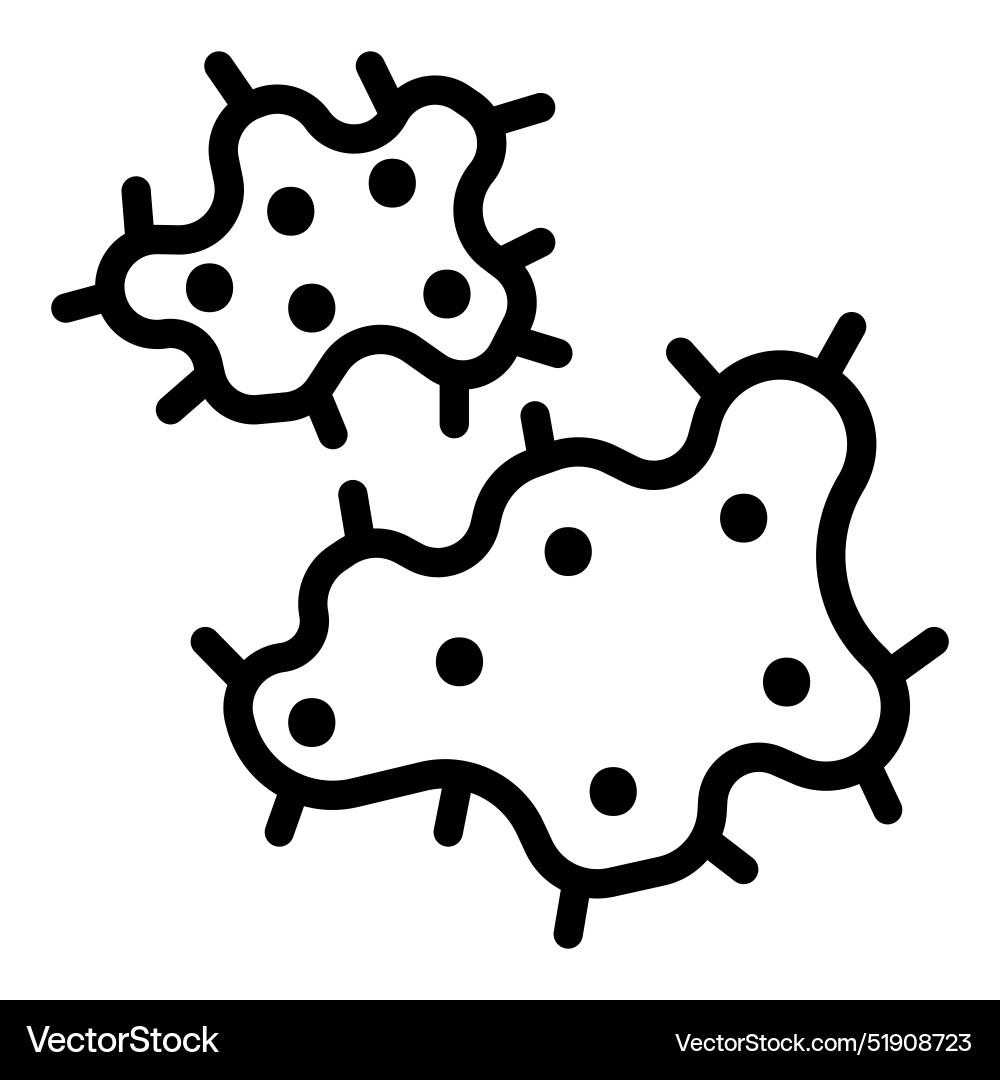 Covid-19 virus icon in thin line style graphic Vector Image