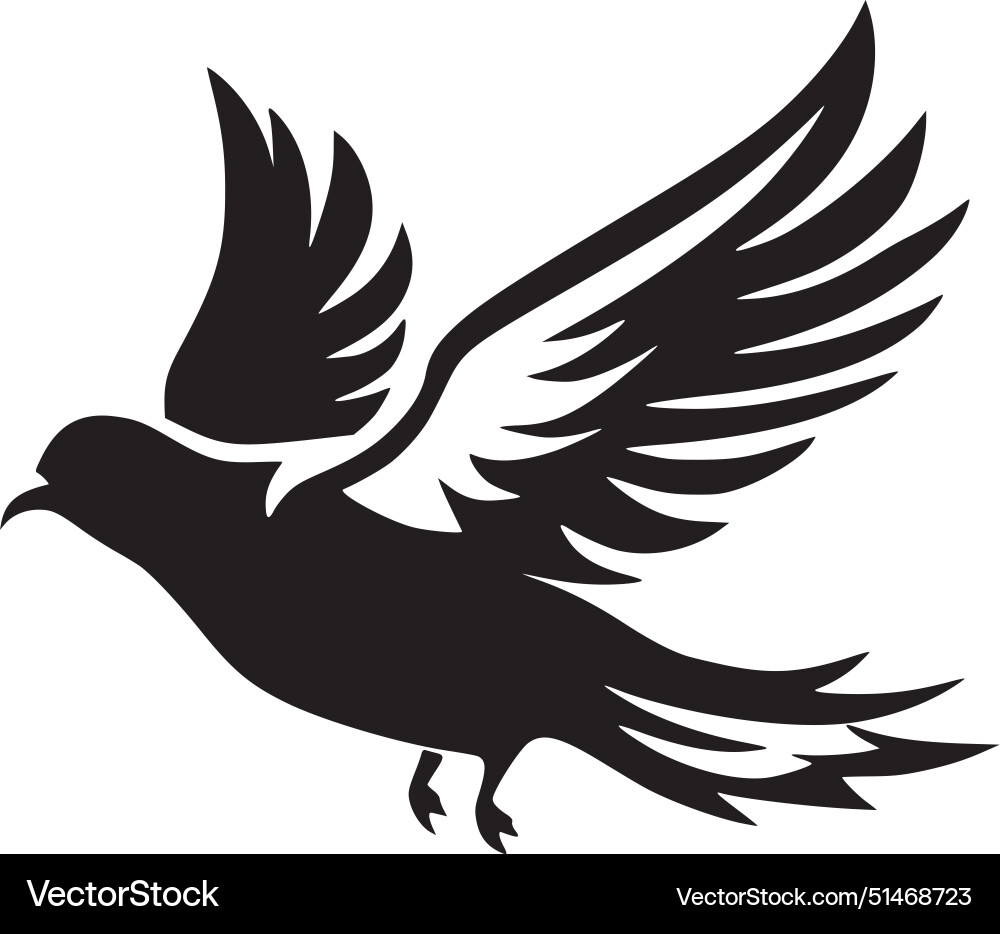 Dove - minimalist and simple silhouette Royalty Free Vector