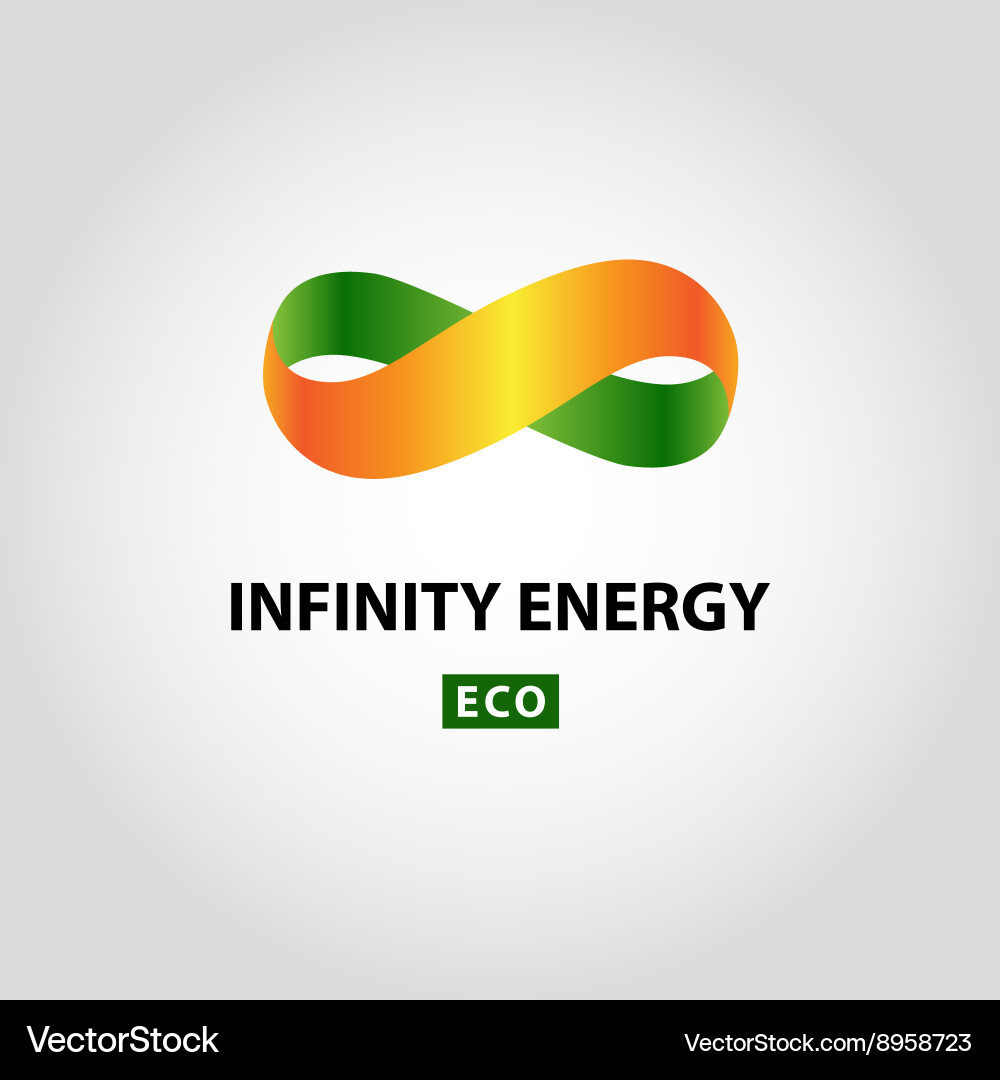Infinity energy logo eco Royalty Free Vector Image