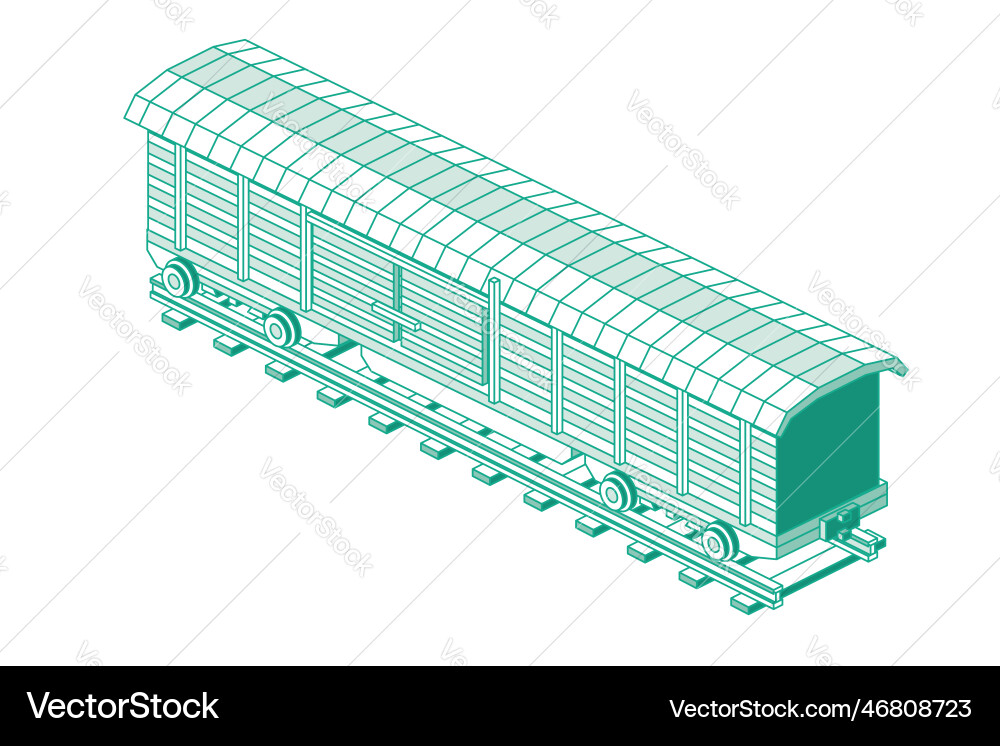 Isometric Railroad Freight Car Royalty Free Vector Image