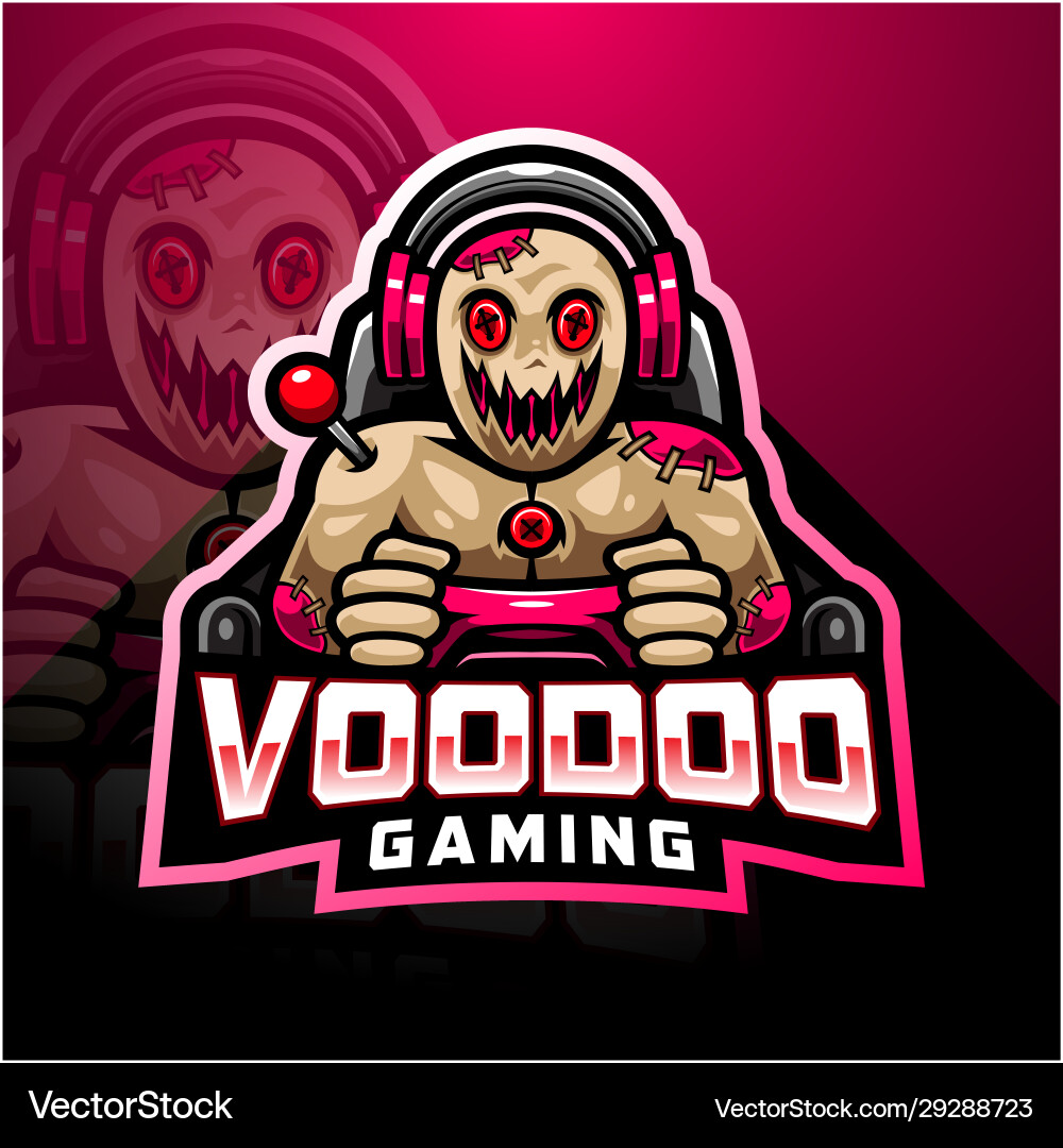 Voodoo gaming esport mascot logo Royalty Free Vector Image