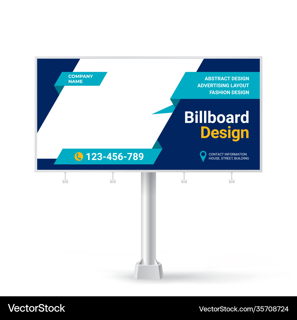 Billboard design a modern for placing Royalty Free Vector